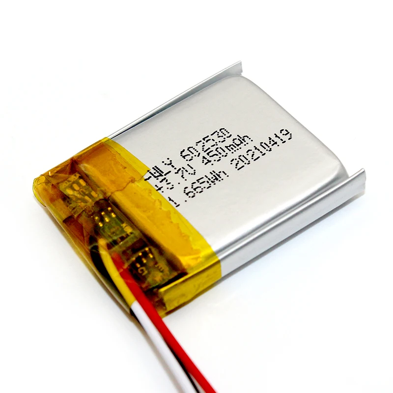 Rechargeable 602530 Li Ion Polymer Battery - 3.7V 450mah