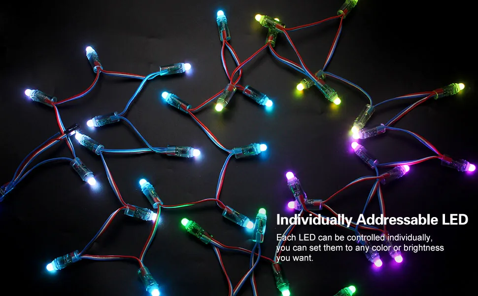 Outdoor Christmas 12mm Ws2811 Led Pixels Ip68 Digital Rgb Led Pixel ...