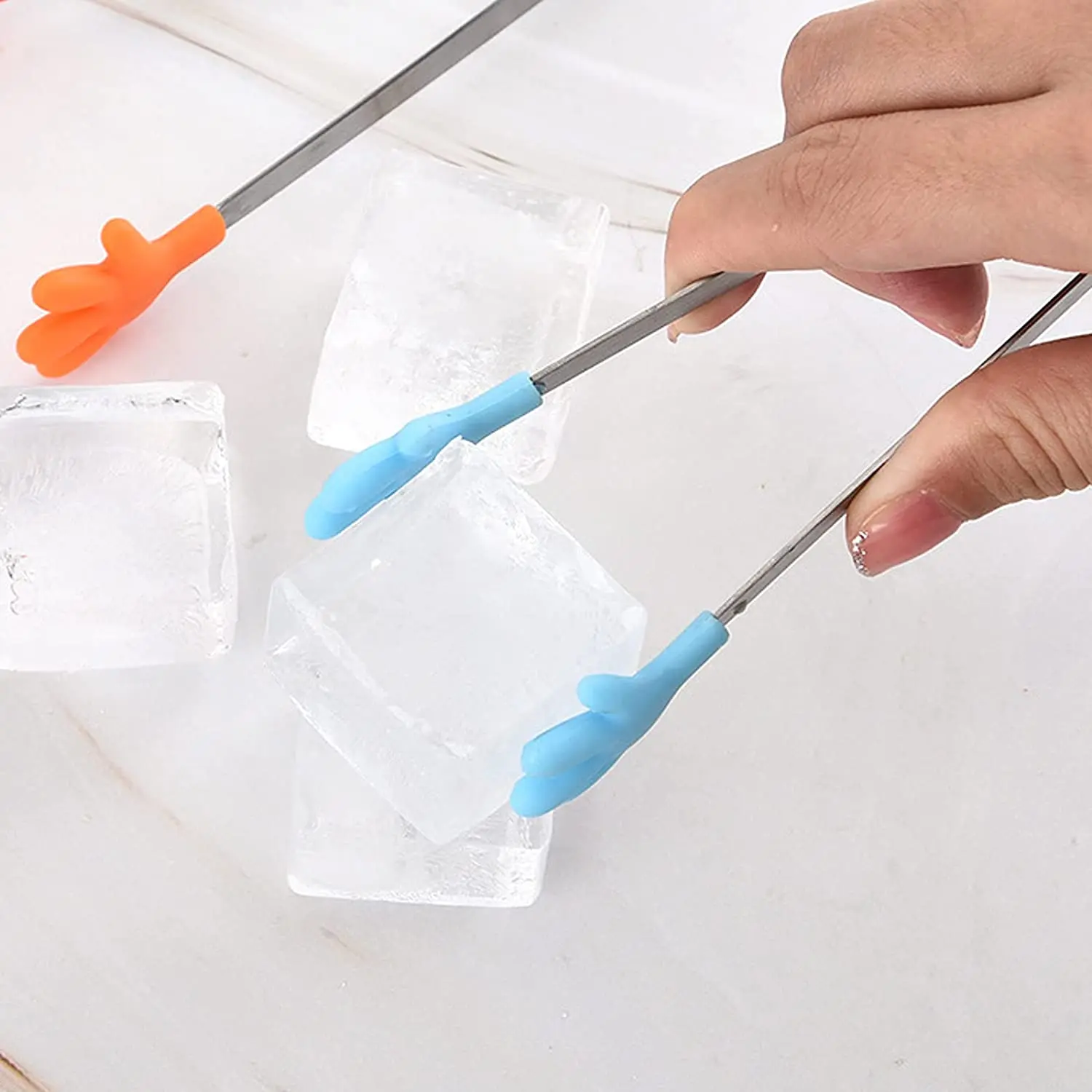 Hand Shape Small Tiny Ice Salad Buffet Barbecue Food Tongs Silicone ...