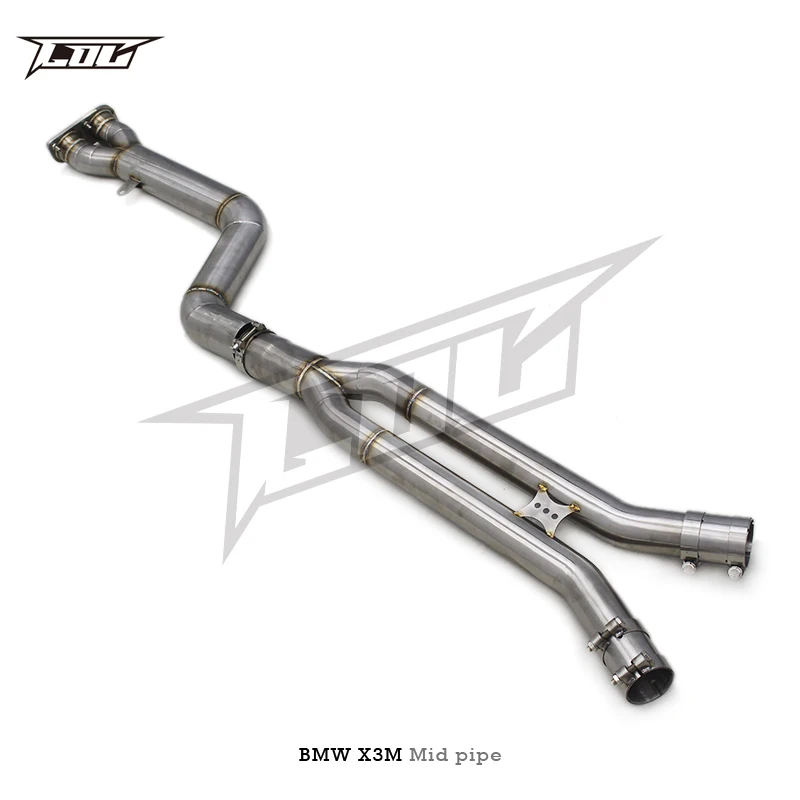 Mid Pipe For Bmw X3m/x4m F97/f98 3.0t 2019-2023 Stainless Steel Exhaust Pipe Car Exhaust System ...