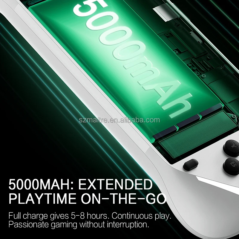 2024 E6 Mini Black Handheld Gaming Player with 5000 MAH Battery