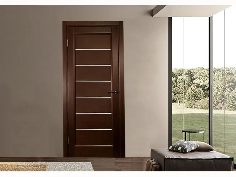 5 Panel Solid Black Interior Slab Modern Commercial Aluminum Luxury ...