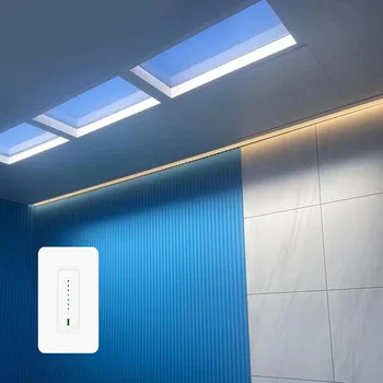 Ceiling Light Diffuser Panels Frameless Led Skylight Cloud Panel Blue ...
