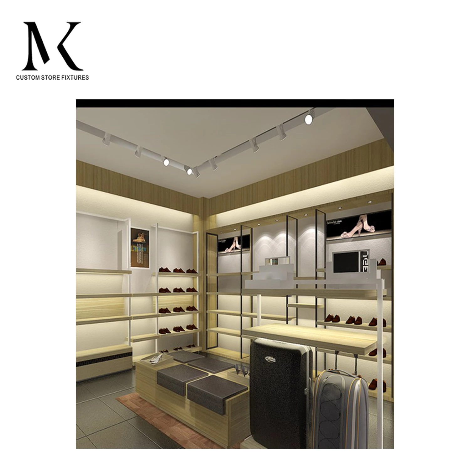 Lishi Sport Shoe Showroom Design Premium Shoes Display Furniture for ...