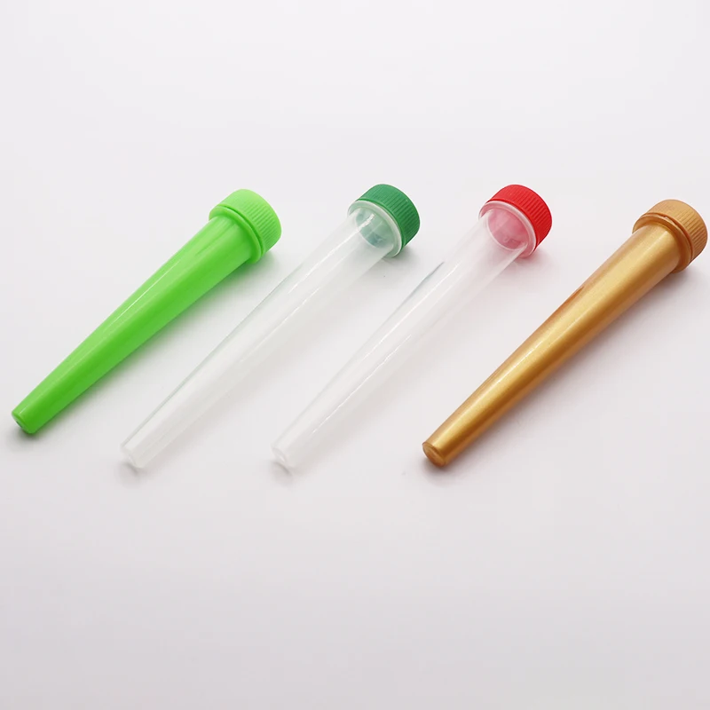 Custom 120mm Clear Child Resistant Push Turn Conical Tube Packaging ...