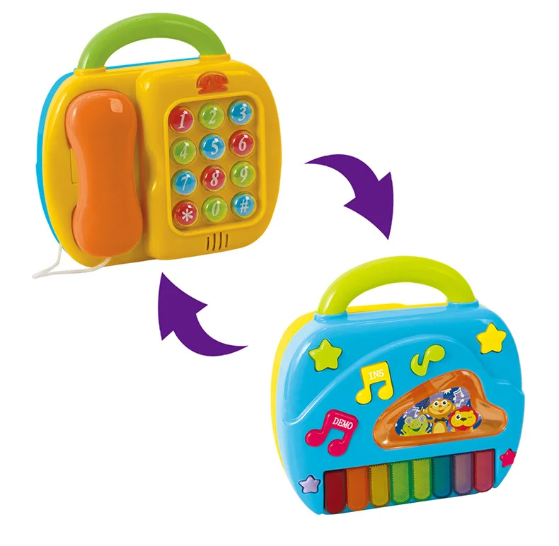 Playgo 2 In 1 Phone And Piano Toy Multi-function Musical Phone With ...