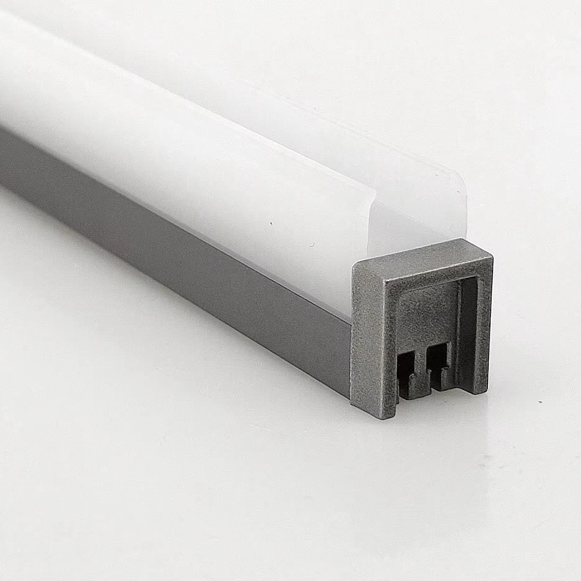 Laminated aluminum LED profile 8 mm glass shelf lamp rear splint clamp ...