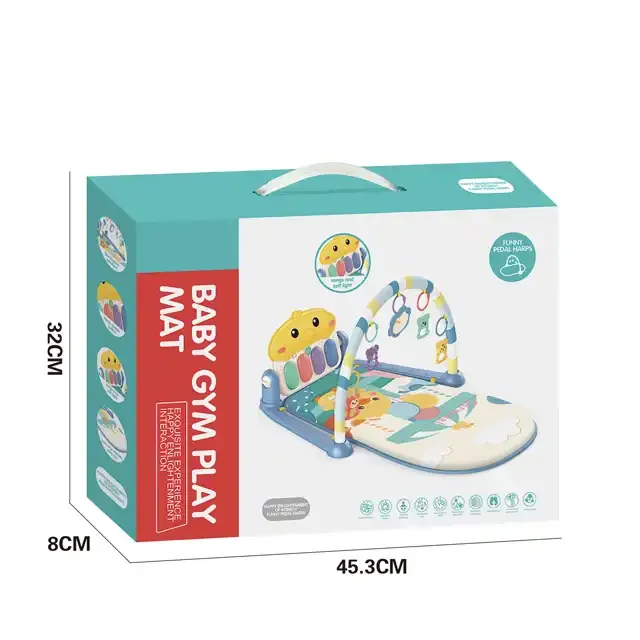 Kids Activity Gym Mat With Piano And Rattles Music Blanket Children ...