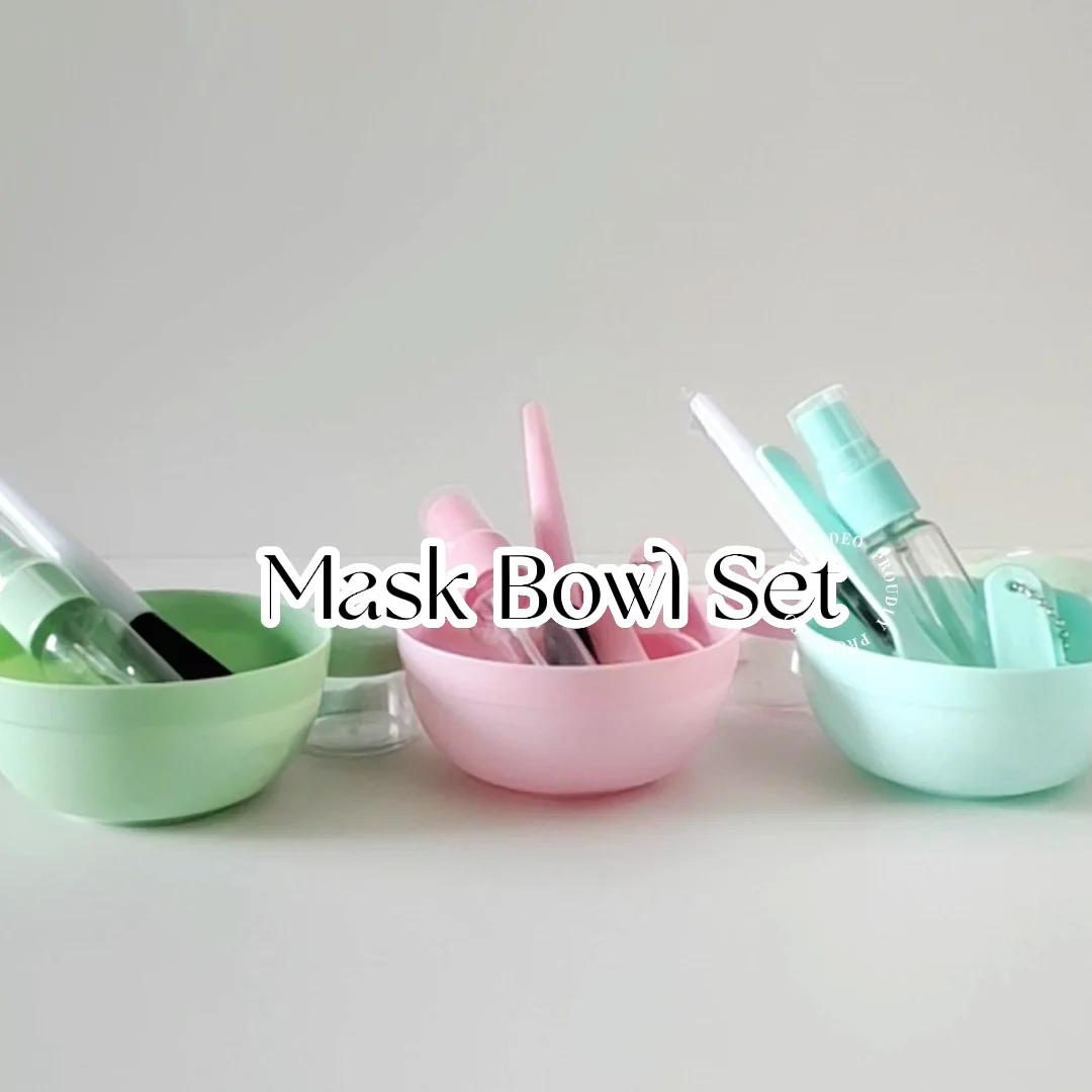 9 In 1 Facial Cosmetic Soft Silicone Bowl Mixing Mask Bowl Set With ...