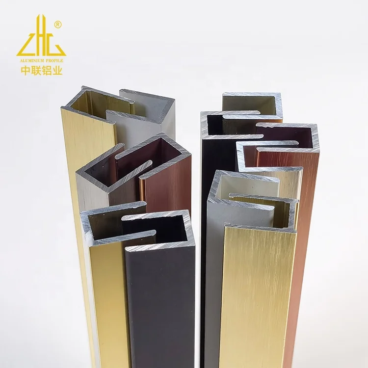 U Channel Profile Silver Black Golden Shining Polished Aluminum C ...
