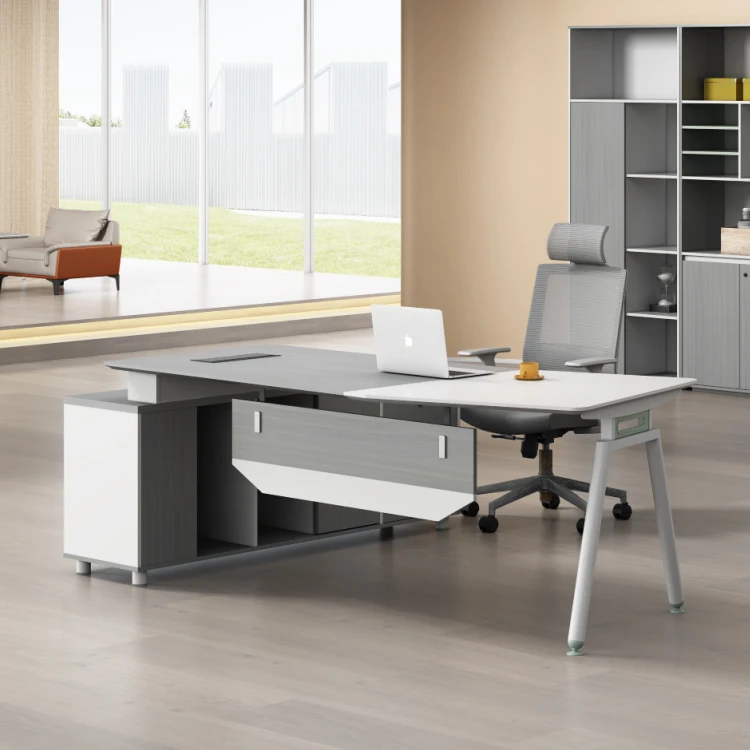 New Design Modern Office Table Boss Desk Wooden Luxury One Person ...