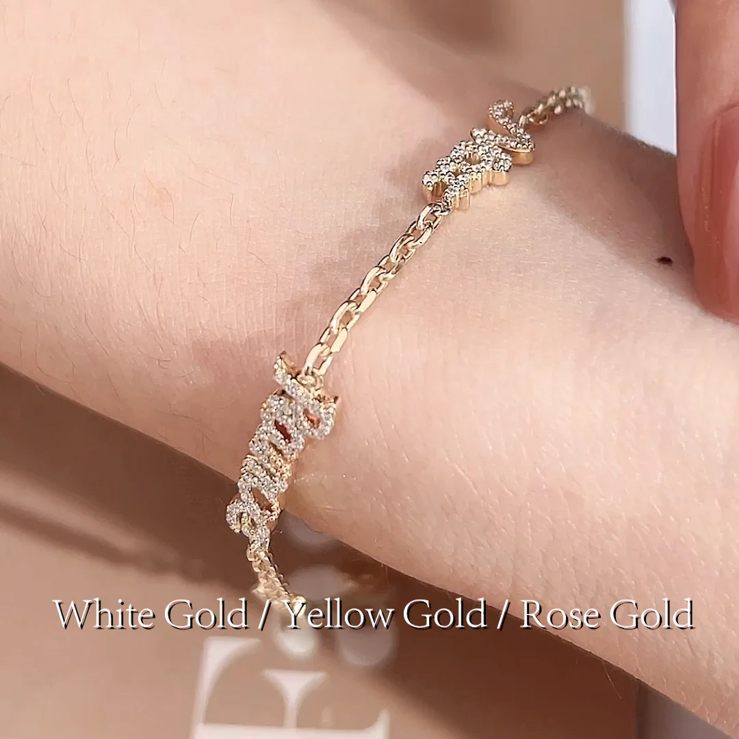 Messi Jewelry Msb-544 14k Yellow Gold Diamond Fine Jewelry Bracelets ...
