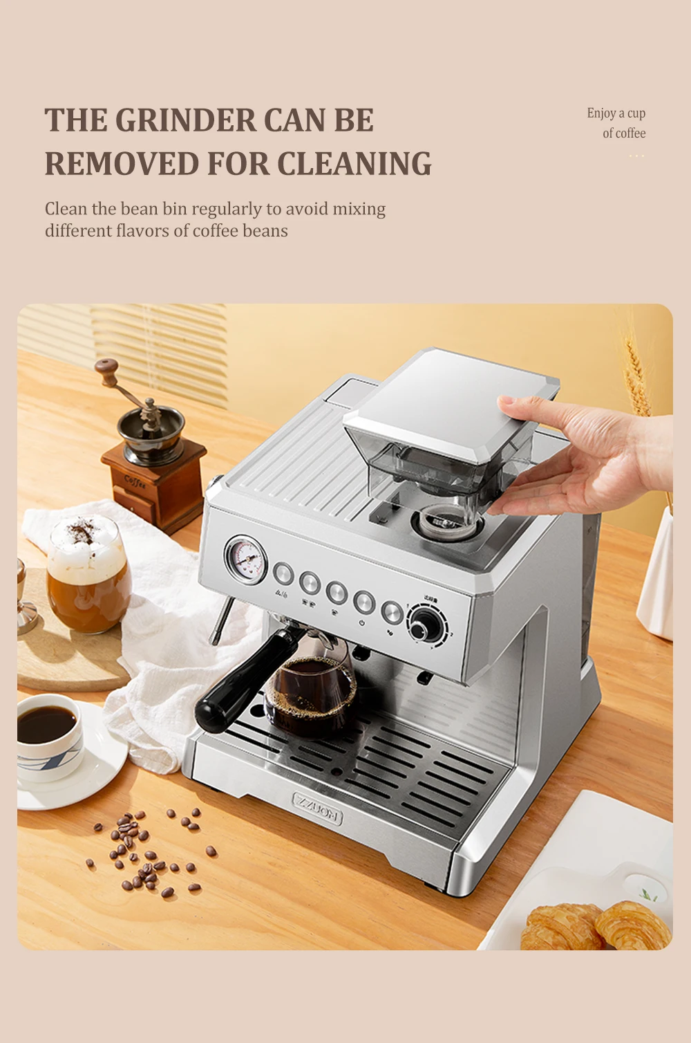 Modern Smart Automatic Espresso Coffee Machine Stainless Steel Espresso ...