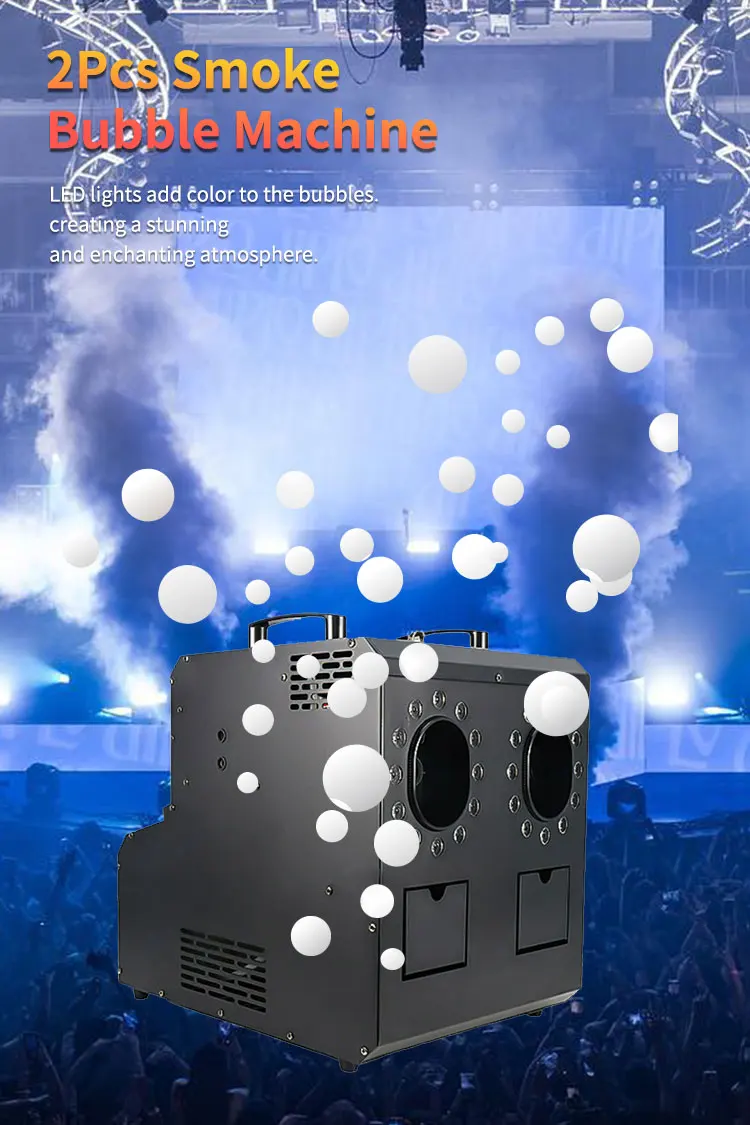 HAT DMX Rgbw4-Wheel 1500W Fog Bubble Machine for Weddings