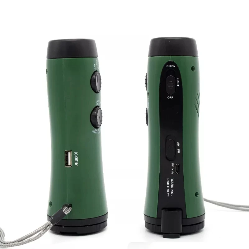 New Usb Dynamo Rechargeable Radio With Flashlight Hand Crank Fm Am ...