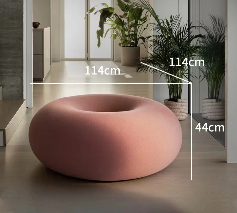 Modern Donut-Shaped Living Room Sofa | Tufted Sponge Lazy Floor Pouf ...