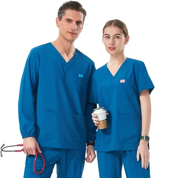 Medical Hospital Nursing Uniforms Easy Stretch Scrub Sets Doctors ...