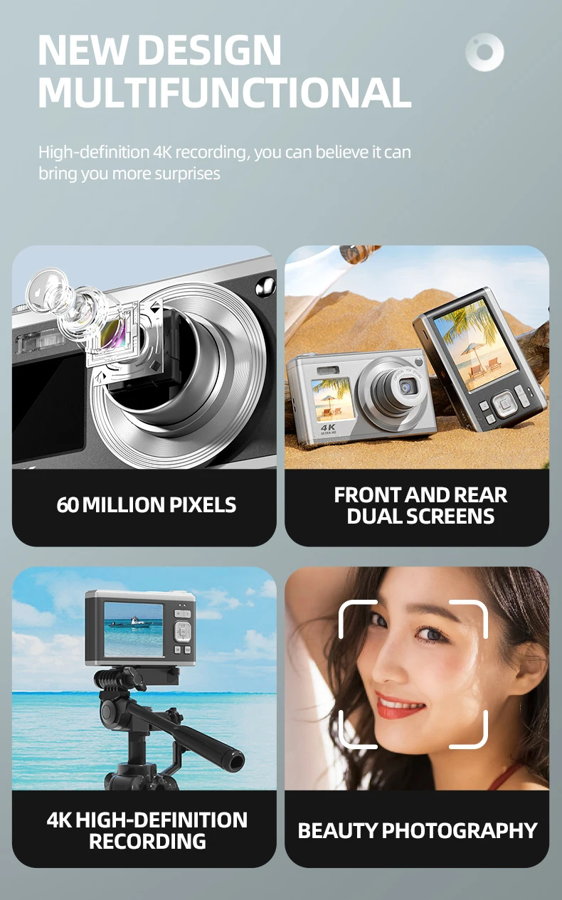 10X Optical Zoom HD Digital Camera - Compact & Versatile