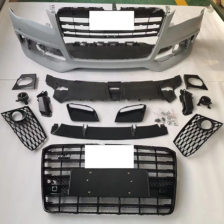 Facelift Body Kit Front Bumper Assembly For Audi A8 Change To Rs8 Model ...