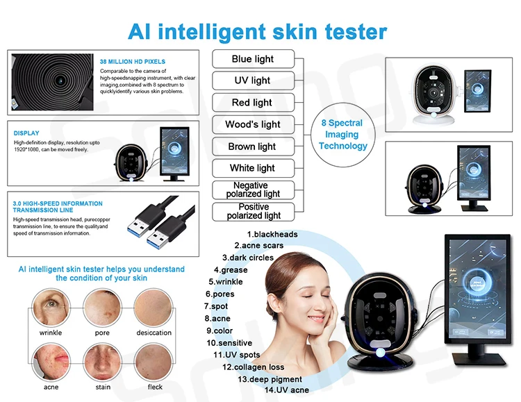 Facial Scanner Diagnostic Analyzer Analysis Machine Portable Magic Face ...
