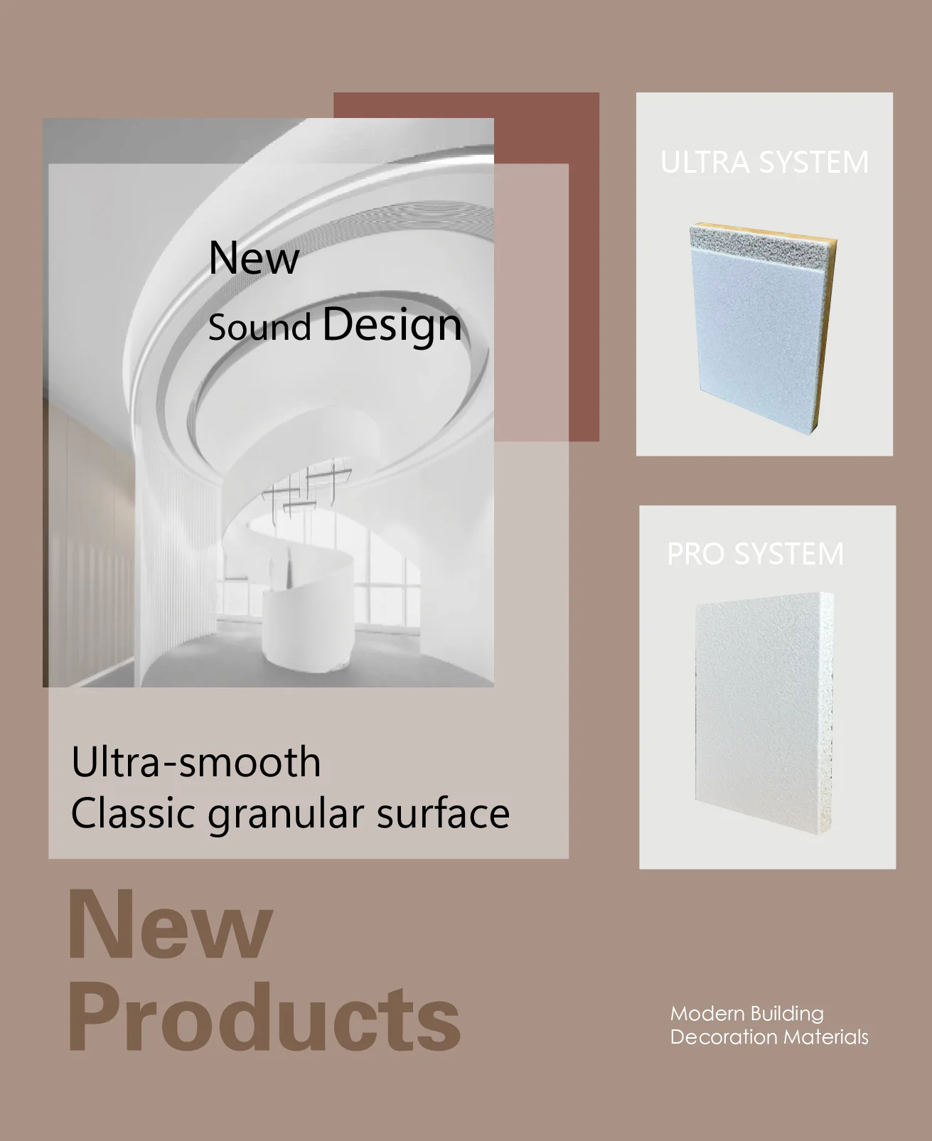 Monolithic Acoustic Ceiling Concealed Grid Ceilings Lightweight Sound ...