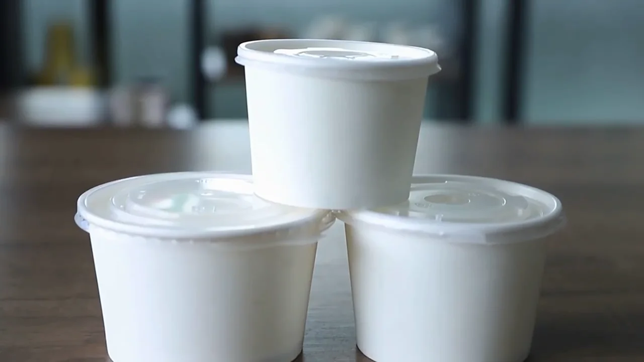 맞춤형 테이크 아웃 면 용기 식품 포장 아이스크림 일회용 이중 벽 커피 컵 뚜껑 포함 샐러드 식품 종이 그릇 Buy 도매 크래프트 맞춤형 국수 용기 식품 포장 아이스크림