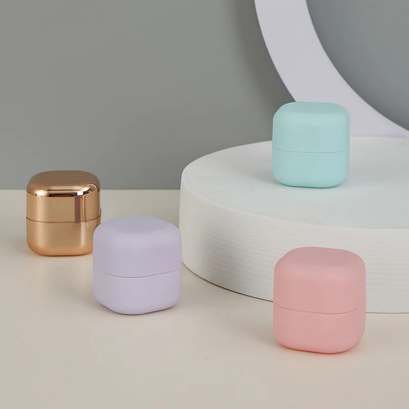 7g Pink Purple Blue Rose Gold Color Plastic Lip Balm Jar Custom ...