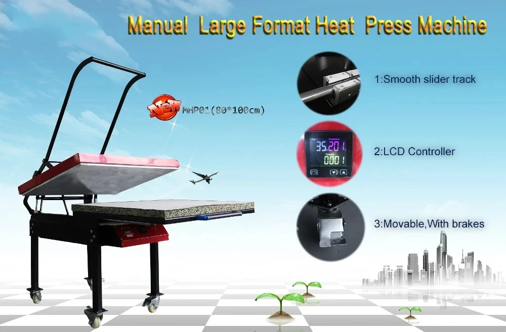 Large Format Heat Press Machine - Big Size & Digital Control