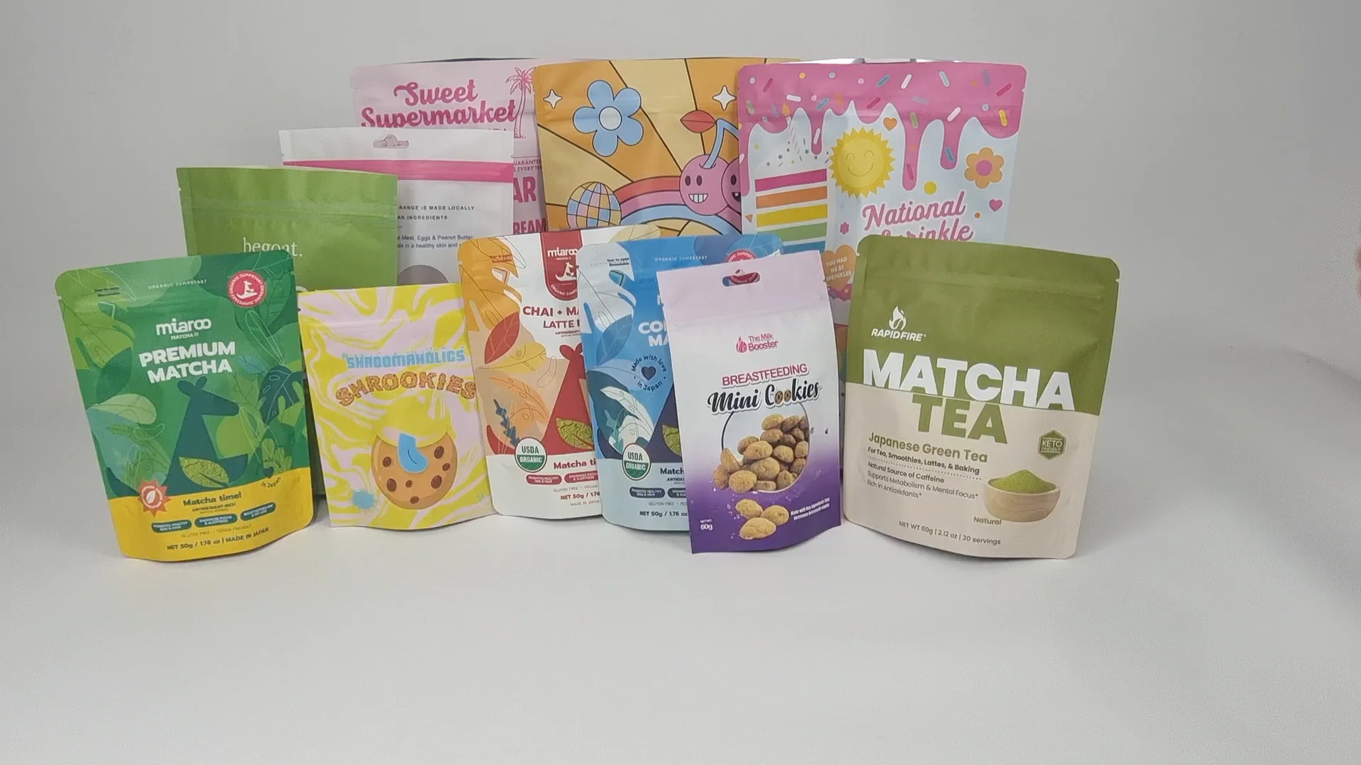 Hot Sale Custom Printing Food Package Mylar Bag Snack Food Matte ...