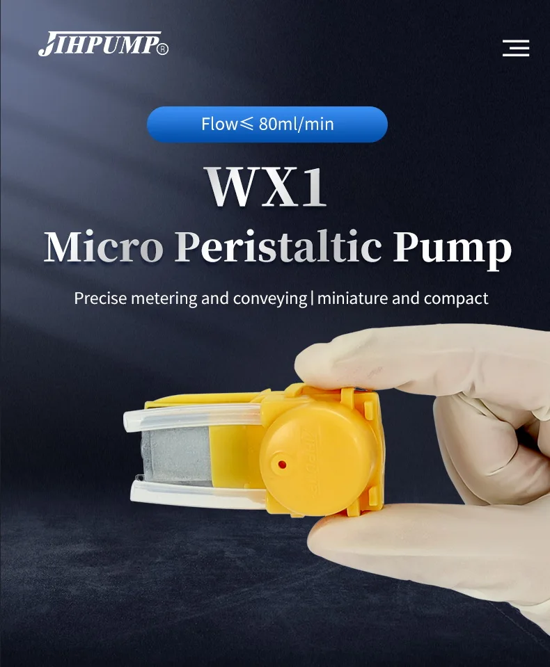 JIHPUMP DC 12V Peristaltic Pump - Efficient Liquid Transfer