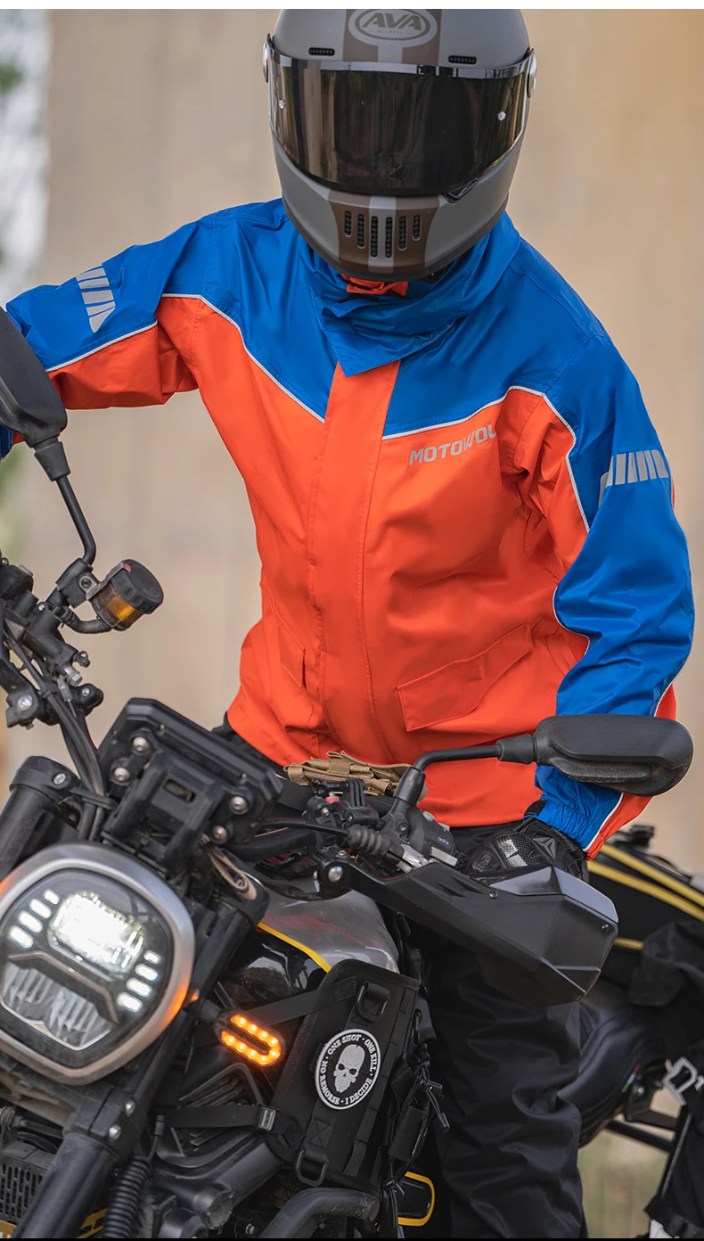 Motorcycle Waterproof Clothing - Motowolf Raincoat Set