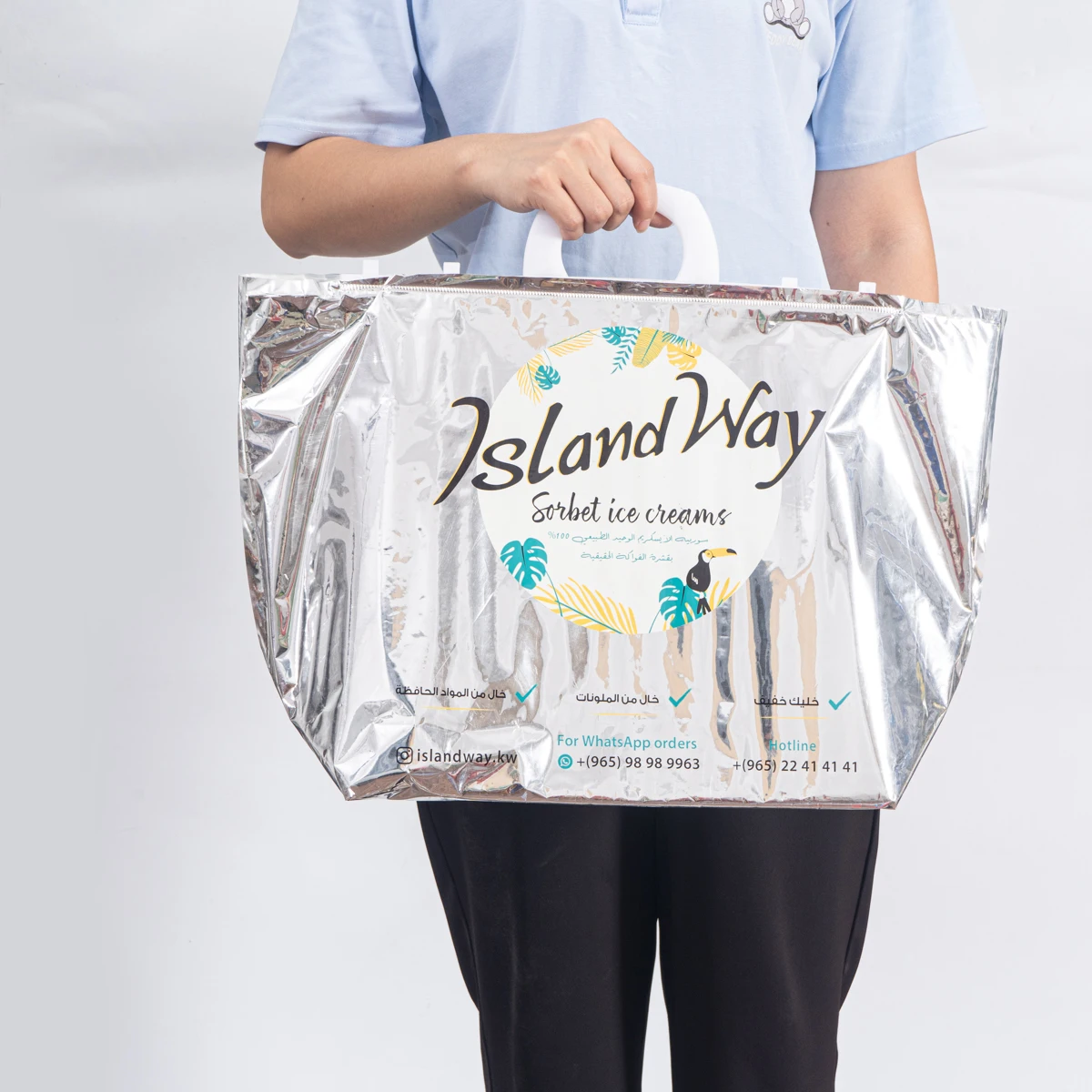 Foldable Disposable Aluminum Foil Insulated Food Delivery Waterproof ...