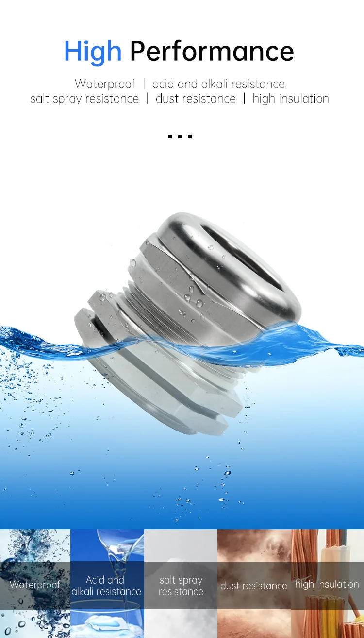 Stainless Steel Emc Cable Gland Electromagnetic Compatibility M16*1.5 ...