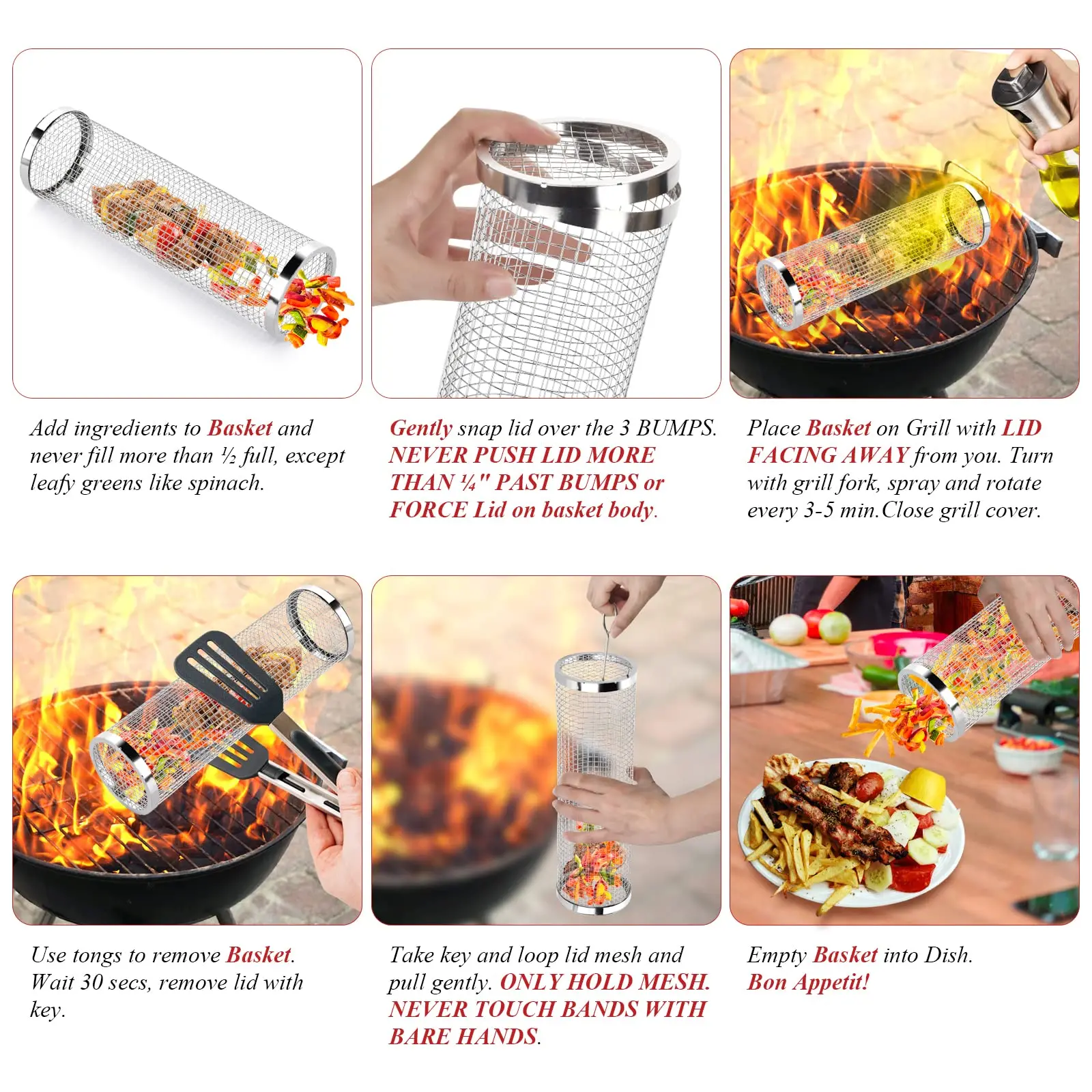 Many Size Barbecue Cage Cylinder Stainless Steel Bbq Cage Round Smoked ...