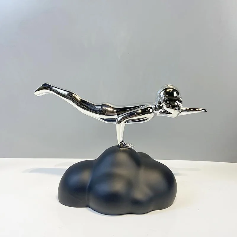 Modern Creative Flying Figures Resin Ornaments And Soft Decorations ...