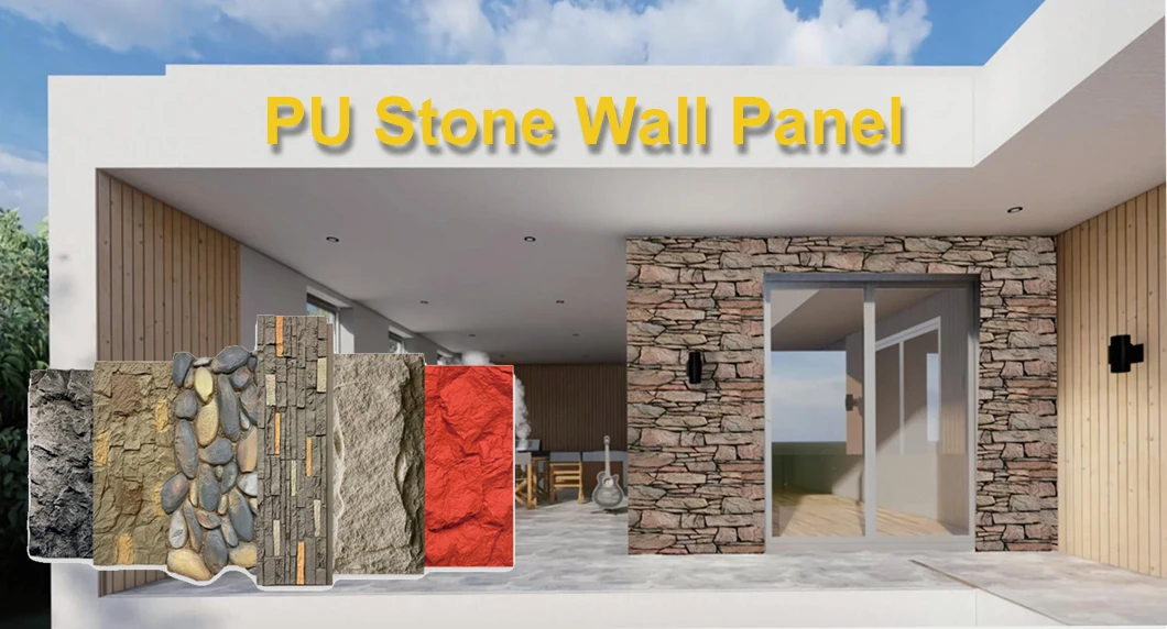 Professional PU Faux Stone Wall Panels 3D Outdoor Artificial ...