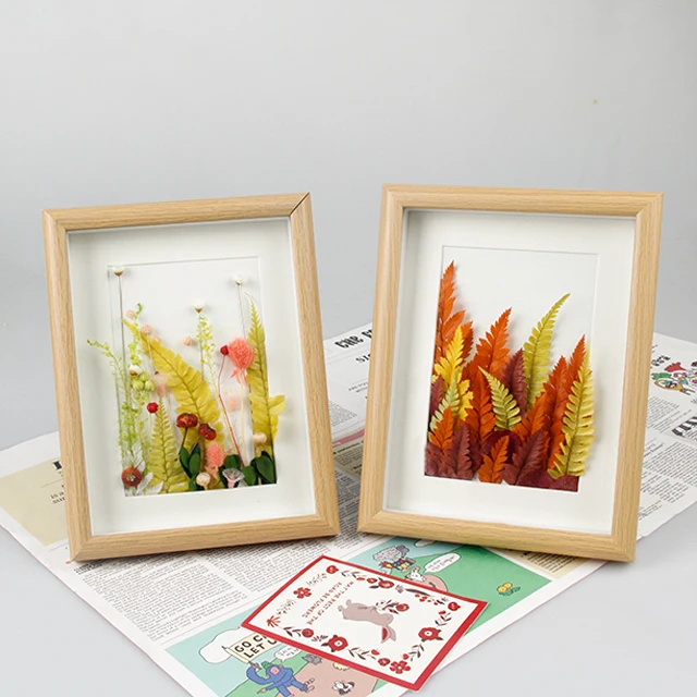 Preserved Flower Frame Display Frame Wood Sided Glass Vintage Artwork ...