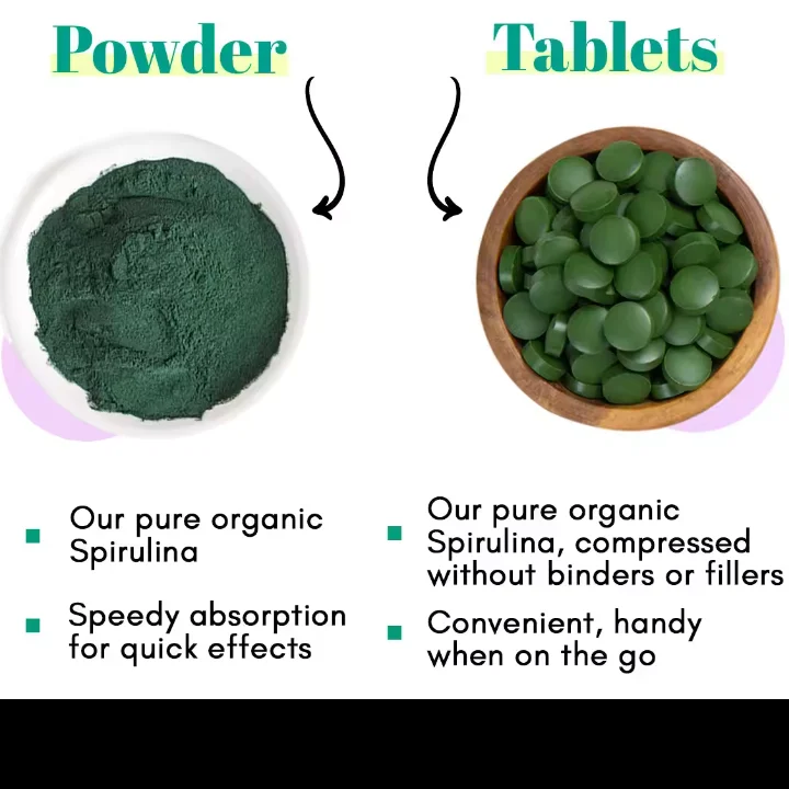 250mg/500mg Halal Organic Spirulina Tablets In Bulk Safe Line Shipping ...