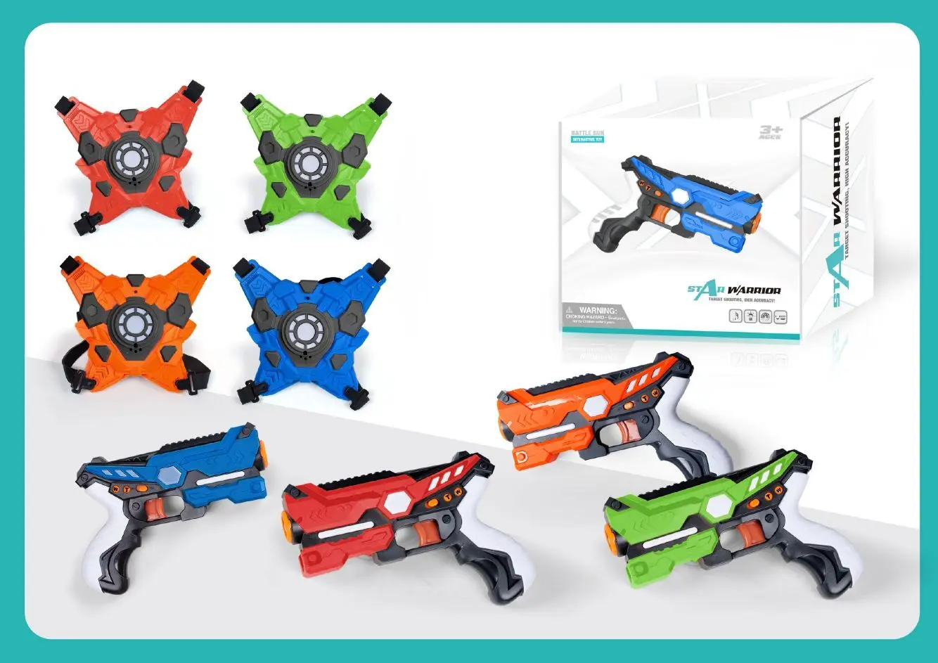 Hot Selling Shooting Game Electric Gun Toy Set Vests Tag Infrared Laser ...