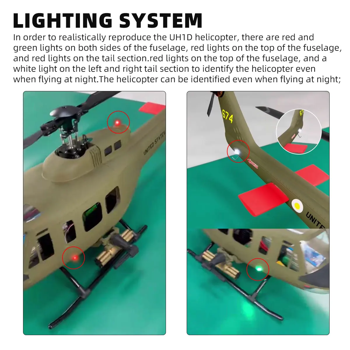 Roban Rc Helicopter Uh-1d 470 Size With Remote Control Rtf Version Fly ...