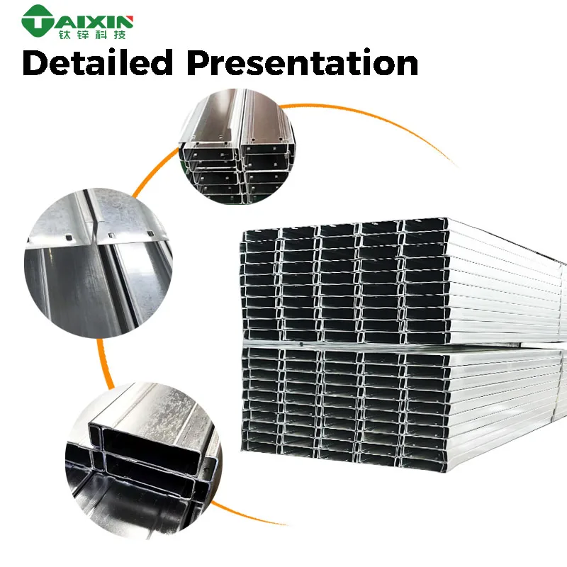 C Section Purlins Steel Profiles Perforated Stainless Steel C-Channel ...