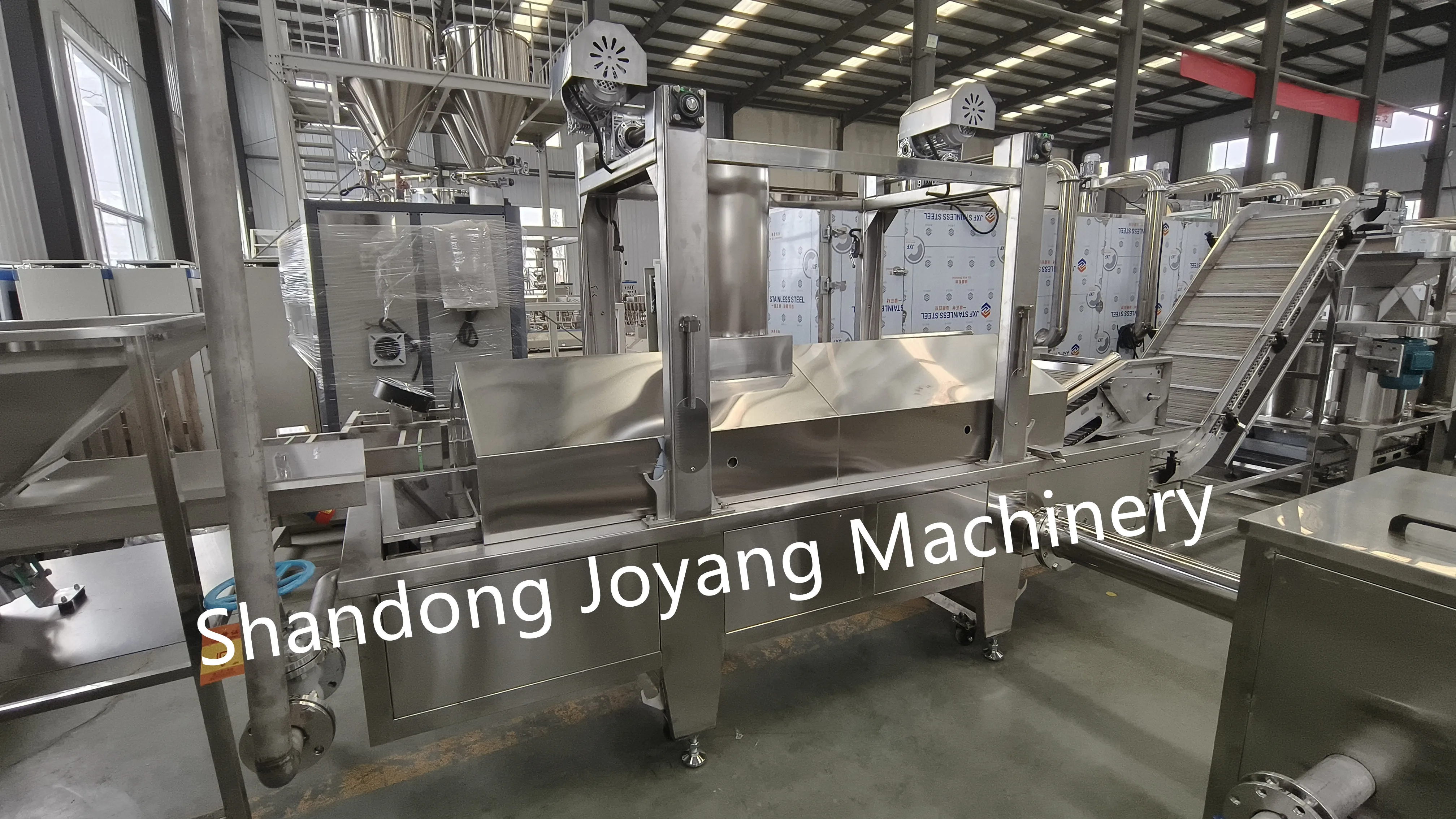 Full Automatic Fryer Production Line Chips Continuous Frying Machine ...