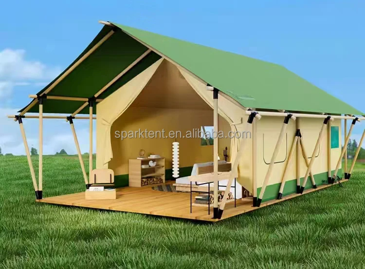 Luxury Canvas High Quality Glamping Safari Tent for Resort Stable Small ...