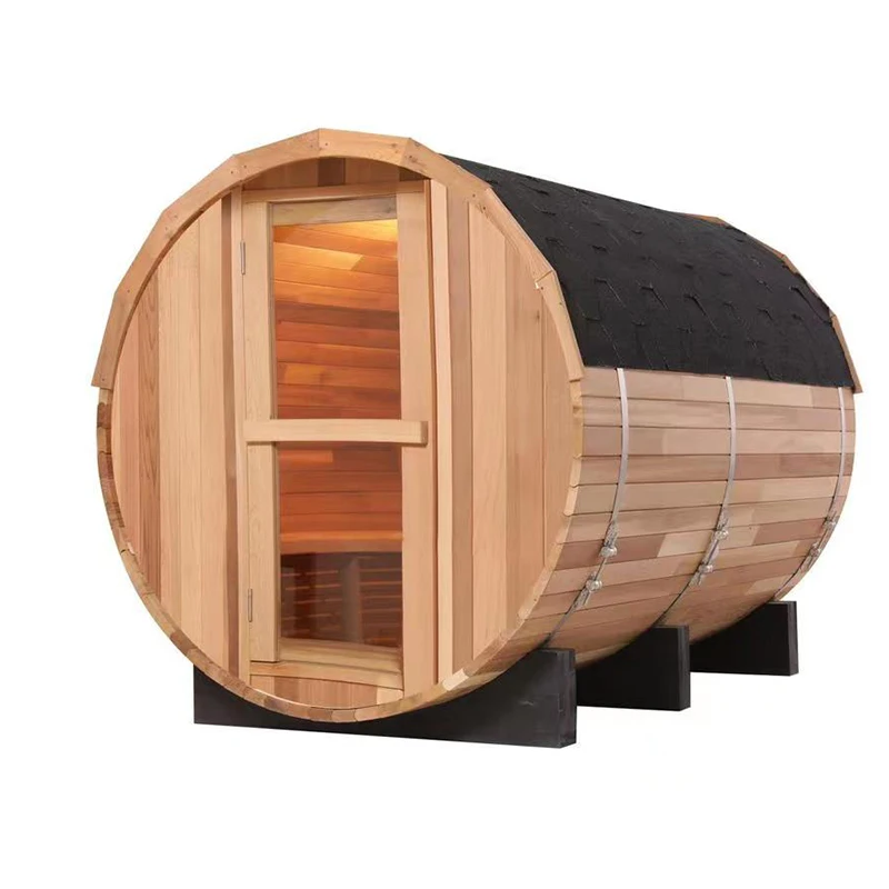 Outdoor Barrel Sauna Room With 6 Kw Sauna Heater And Lava Stone - Buy ...