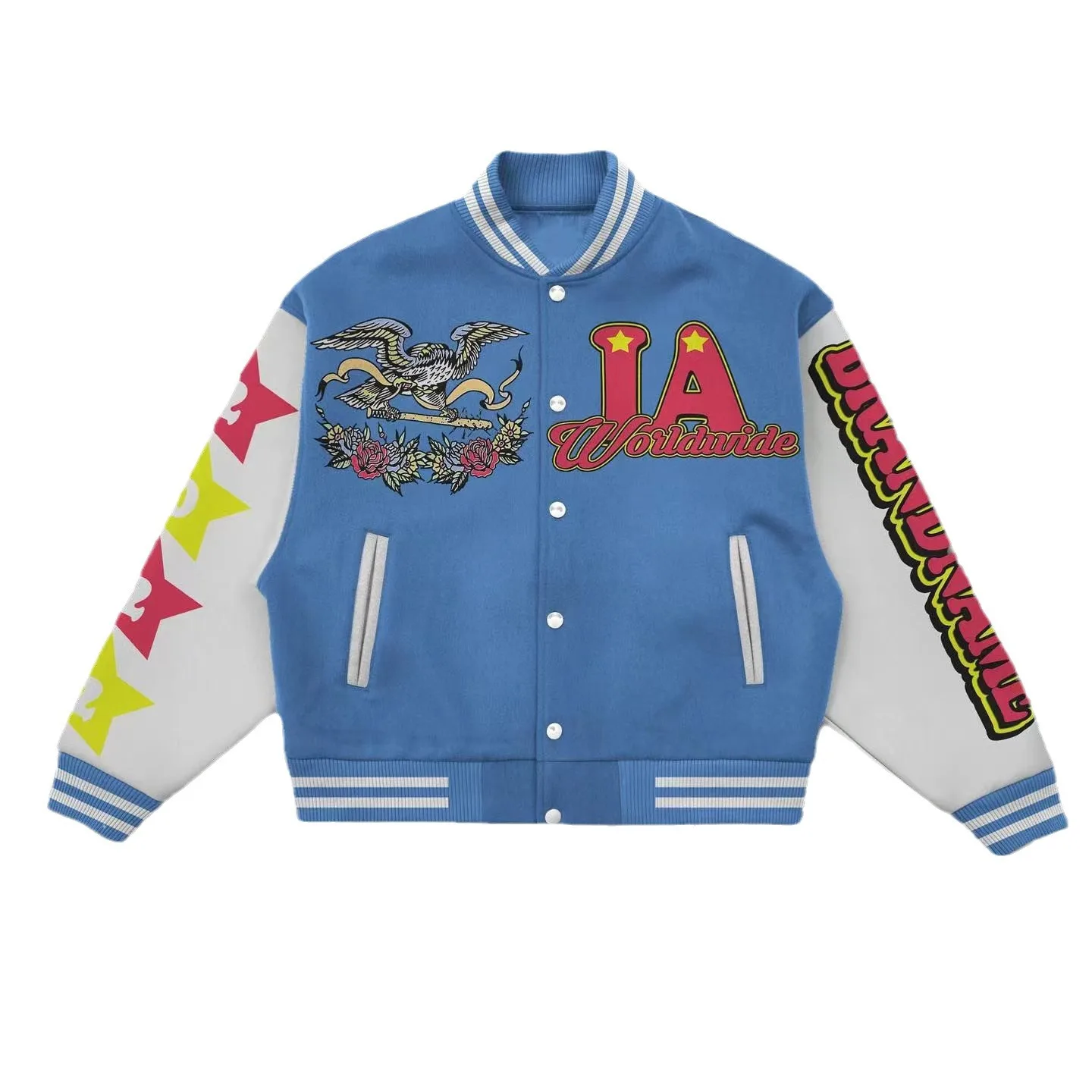 Custom Baseball Versity Varisty Letterman Jacket Anime Embroidered ...