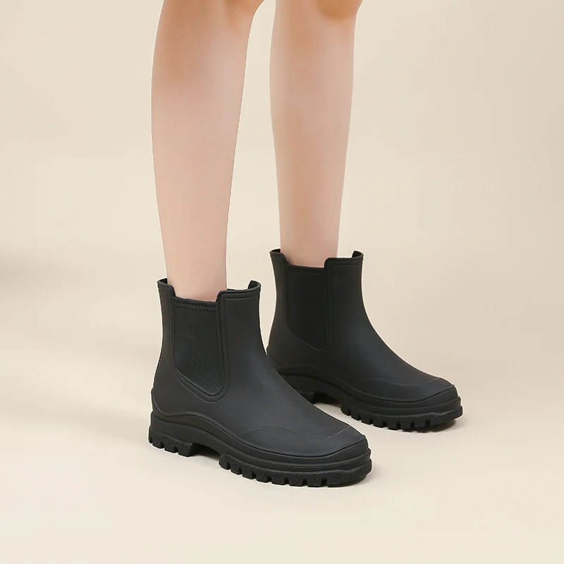 Tpe Fashion Rain Boots Anti-slip Outdoor Female Shoes Waterproof Rain ...