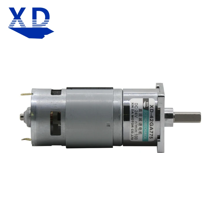 775 Dc Motor With Gearbox 12v24v 5-600rpm 25w 0.07-6nm For Use In ...