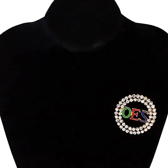 Greek Letter Enamel Pearl Order Eastern Star Oes Brooches For College ...