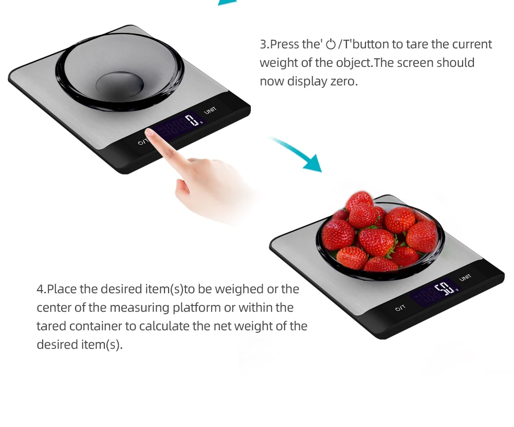 Smart High Accurate Big LCD Screen Digital Food Kitchen Household ...