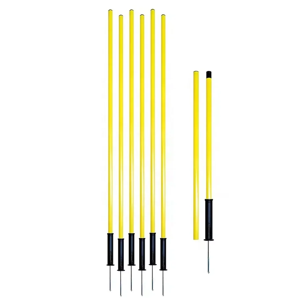 Sports Outdoor Agility Pole with Spring Base Detachable Soccer Agility ...